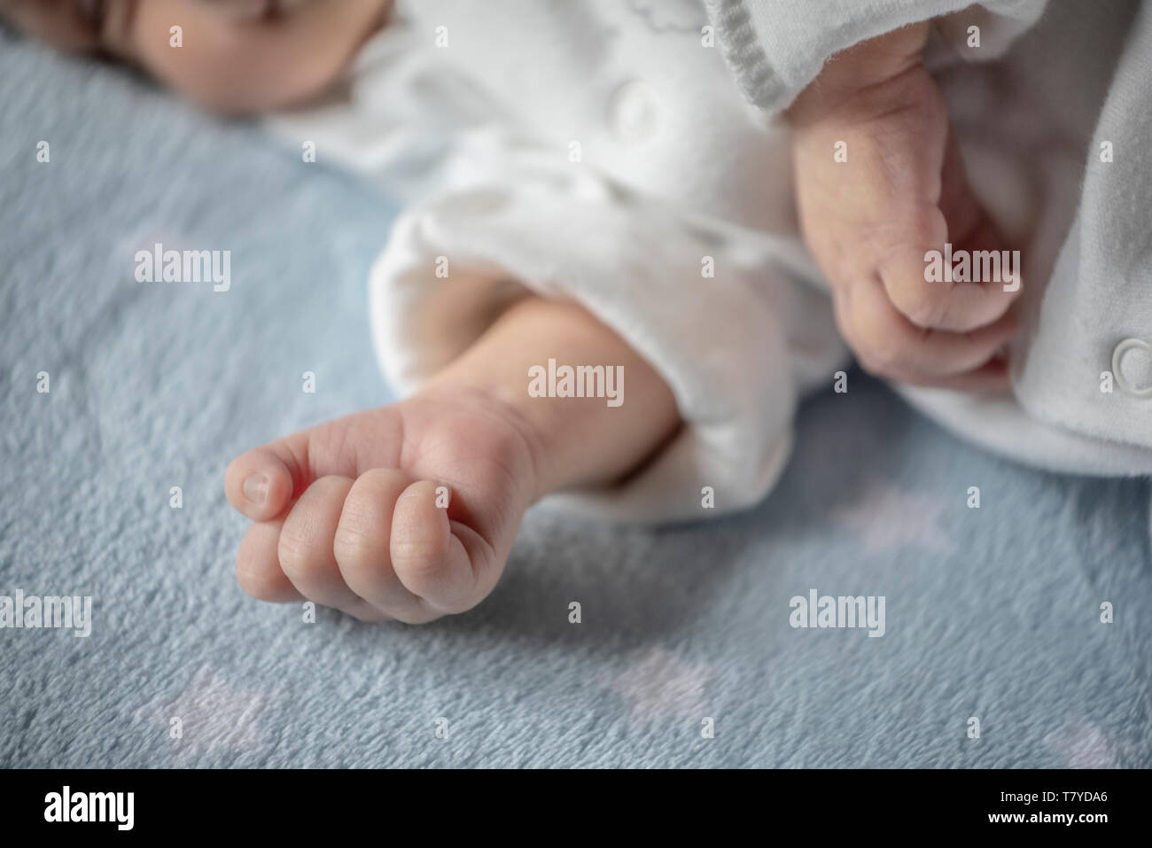 little hand of sleeping baby newborn Stock Photo - Alamy
