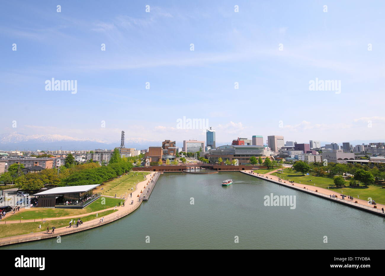 Toyama city skyscraper downtown cityscape in Toyama Japan Stock Photo ...