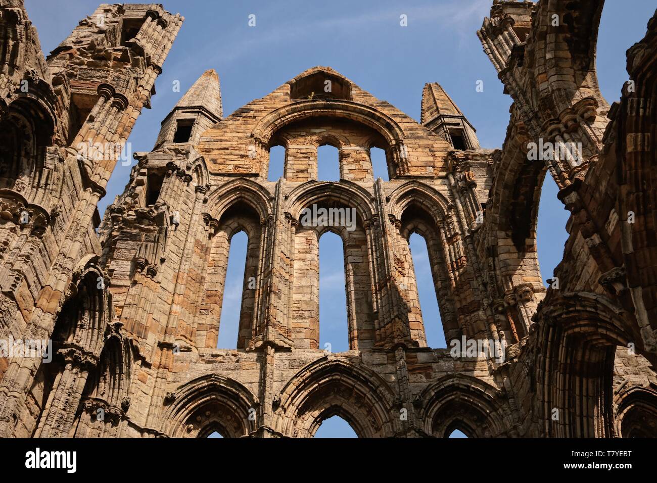 Whitby, England, UK. 20th April 2019. Gothic Yorkshire landmark, Whitby ...
