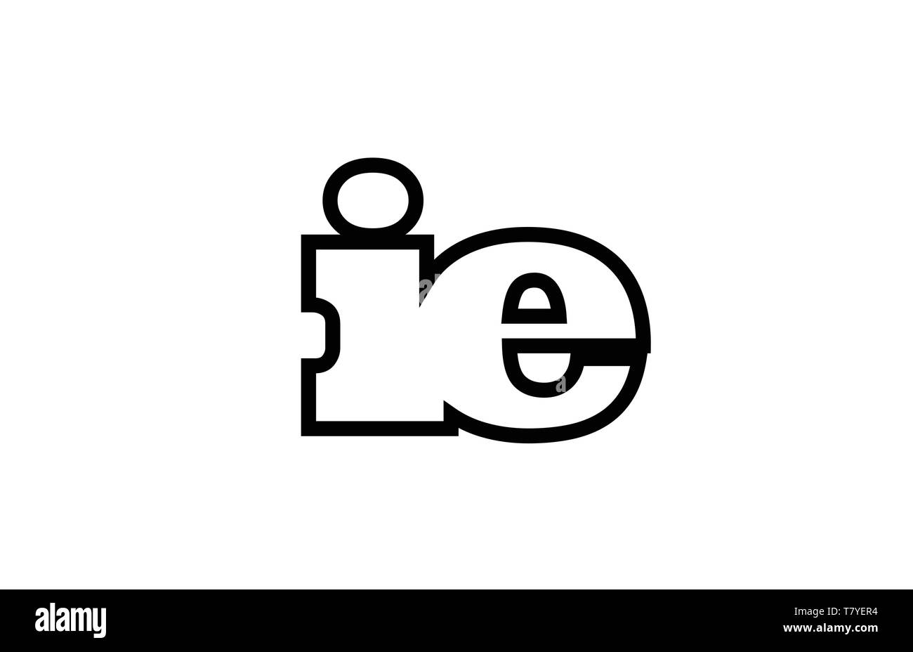 Connected or joined ie i e black alphabet letter combination suitable ...