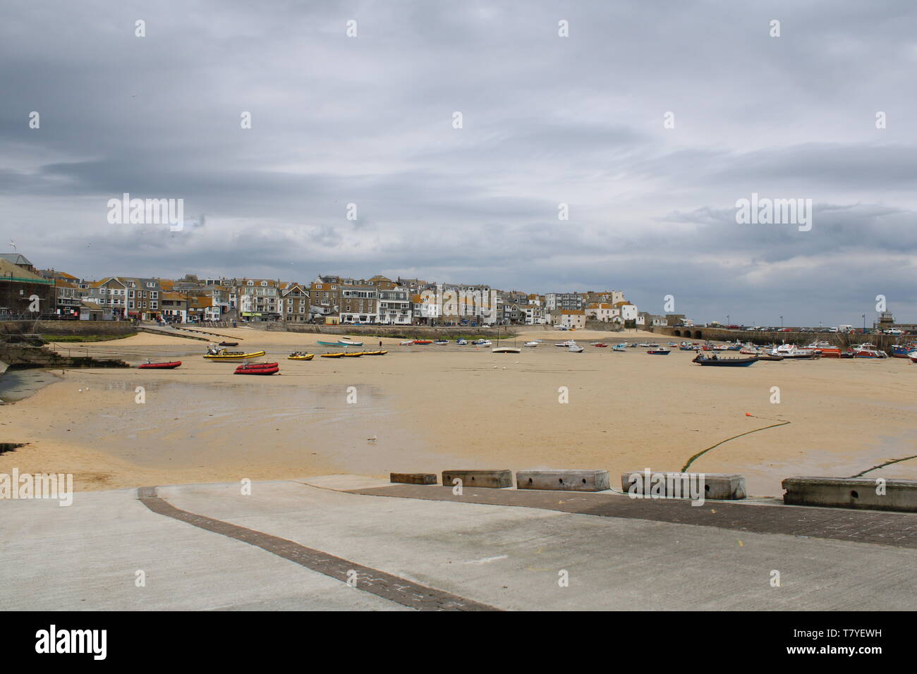 St Ives Harbour Spring Afternoon, Cornwall Stock Photo - Alamy