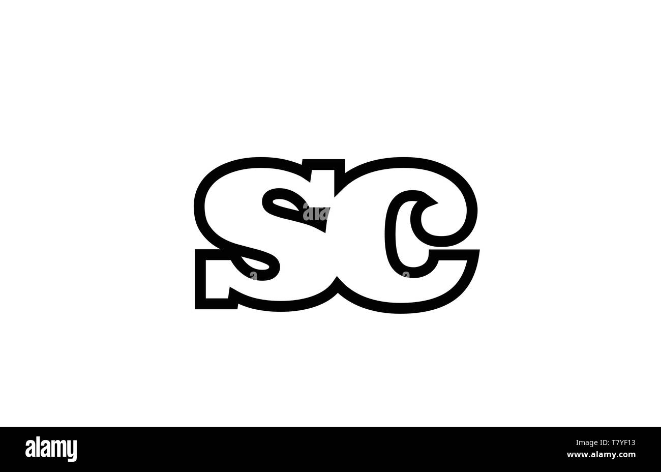 Letter s c logo Black and White Stock Photos & Images - Alamy