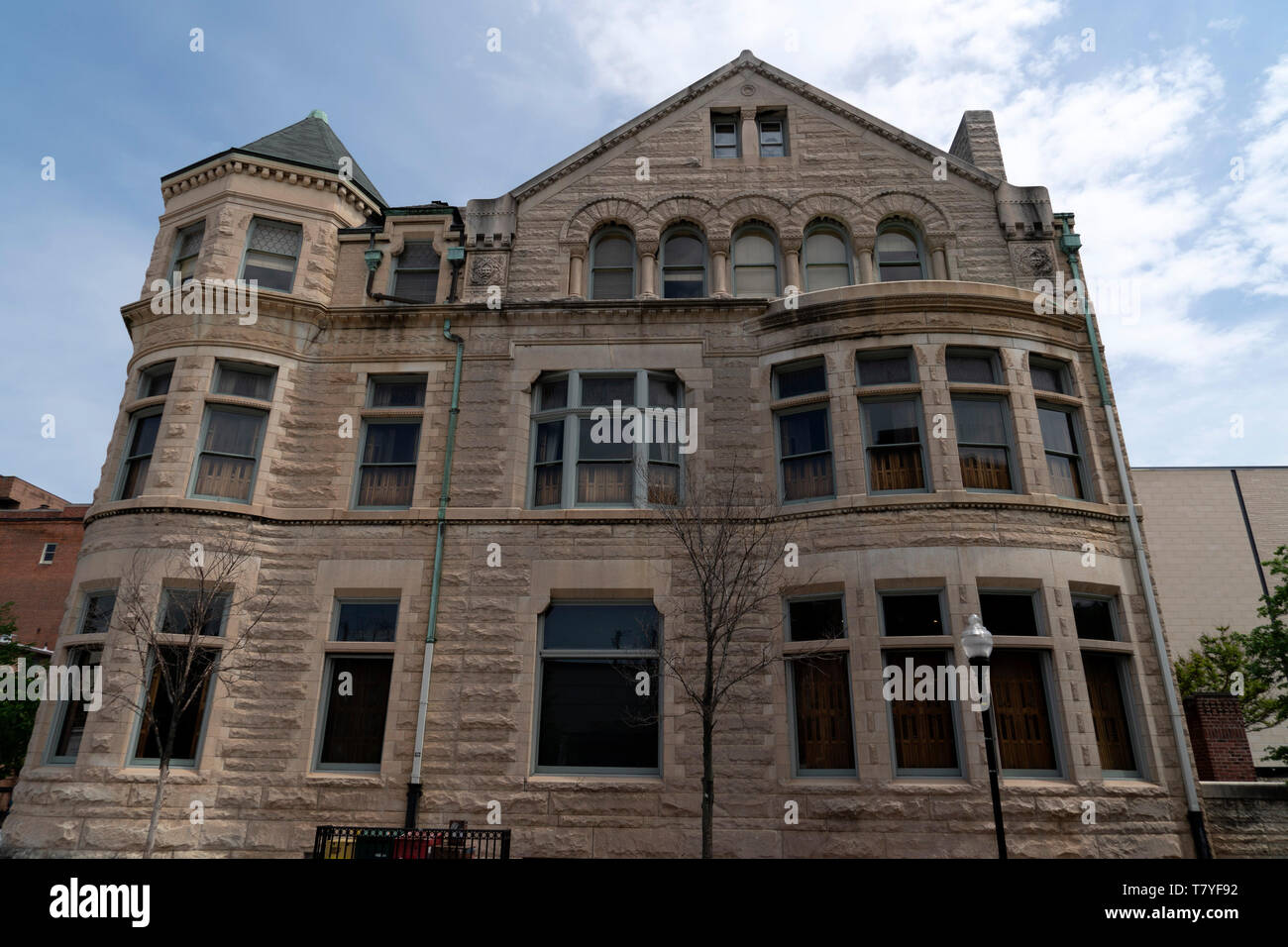 Baltimore Maryland downtown old houses view Stock Photo - Alamy