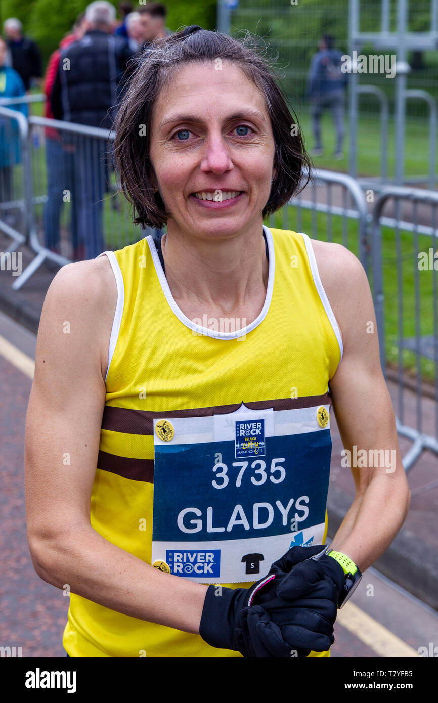 Stormont,Belfast,UK 9 May 2019. 2019 Dr Gladys Ganiel getting ready for ...