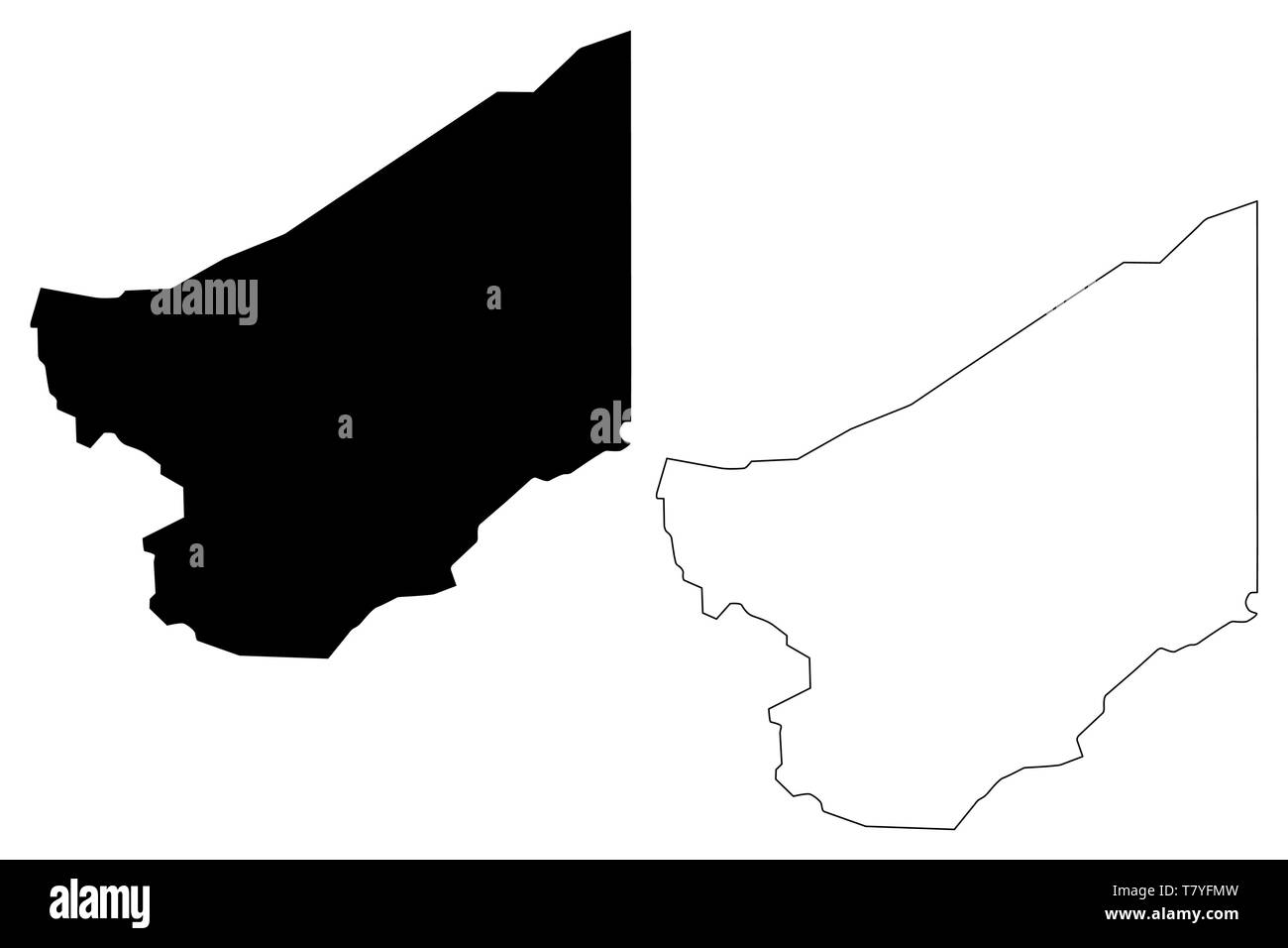 Zinder Region (Regions of Niger, Republic of the Niger) map vector ...