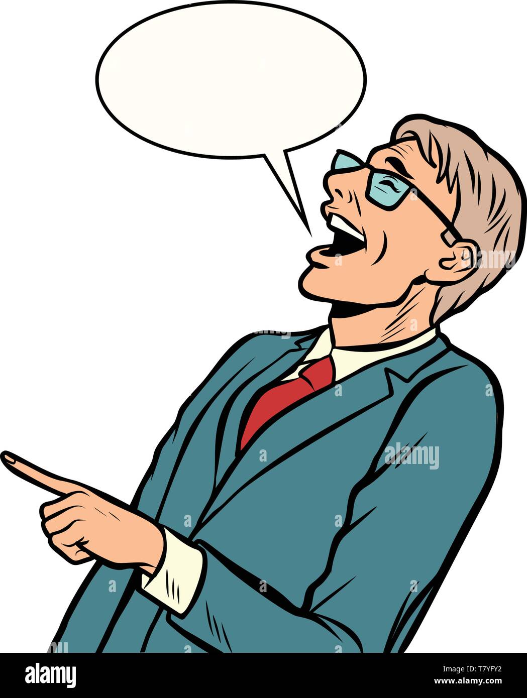 Cartoon boy laughing pointing hi-res stock photography and images - Alamy