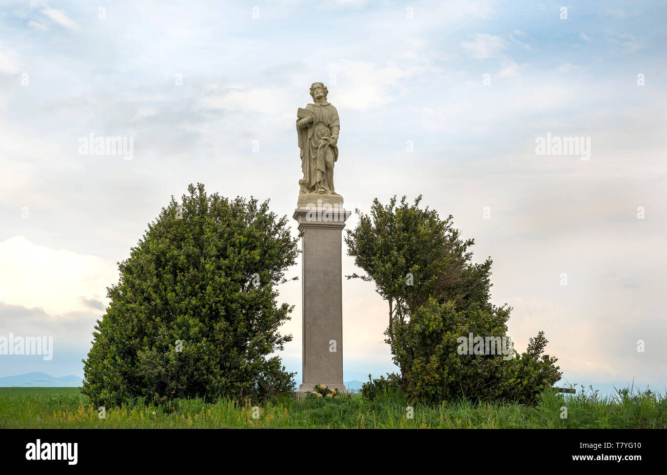 Saint Roch or Rocco statue. Catholic saint a confessor Stock Photo - Alamy