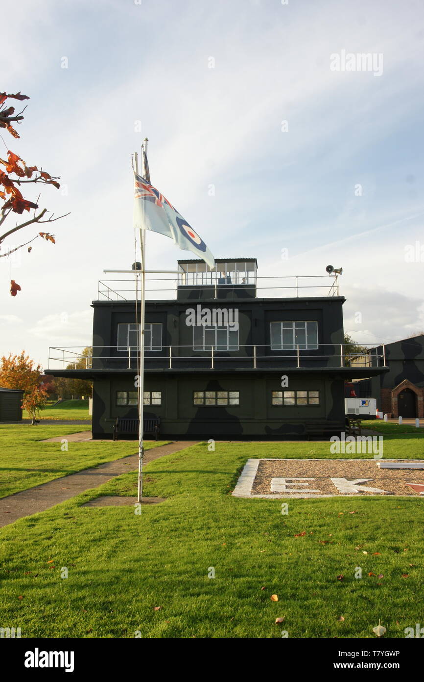 RAF East Kirkby, world war two, military control tower, airfield watch ...