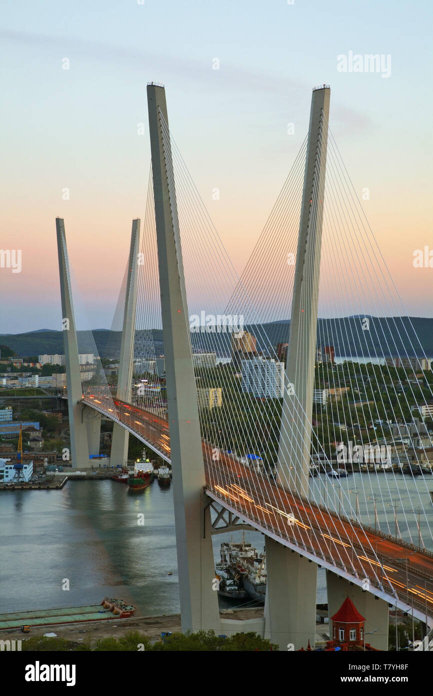 Golden Bridge in Vladivostok. Russia Stock Photo - Alamy