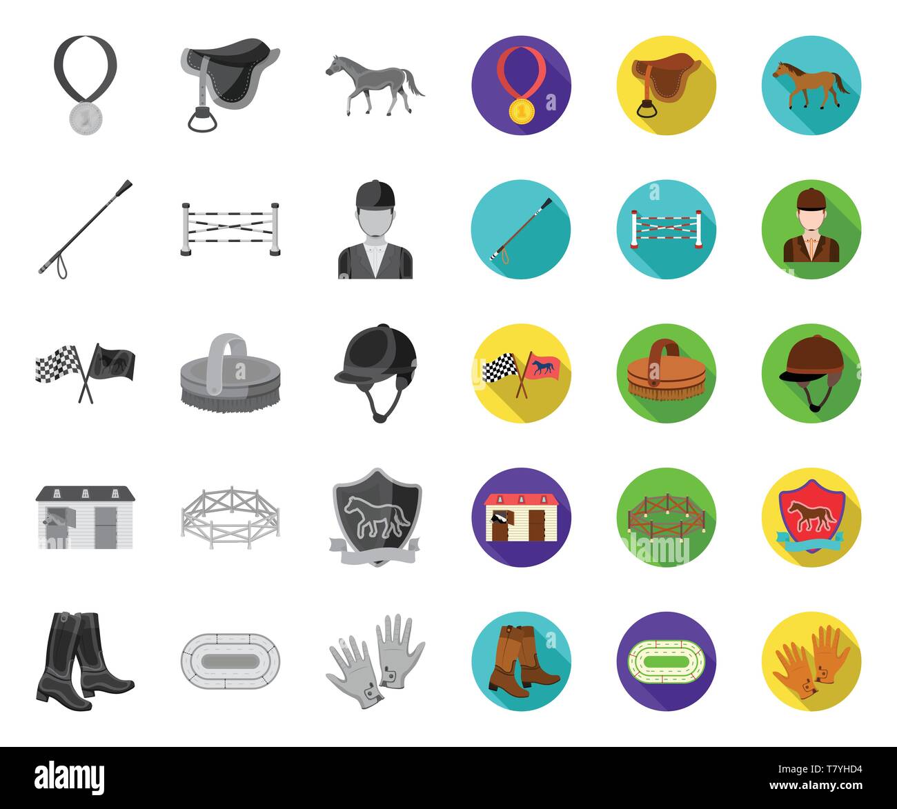 High stables Stock Vector Images - Alamy