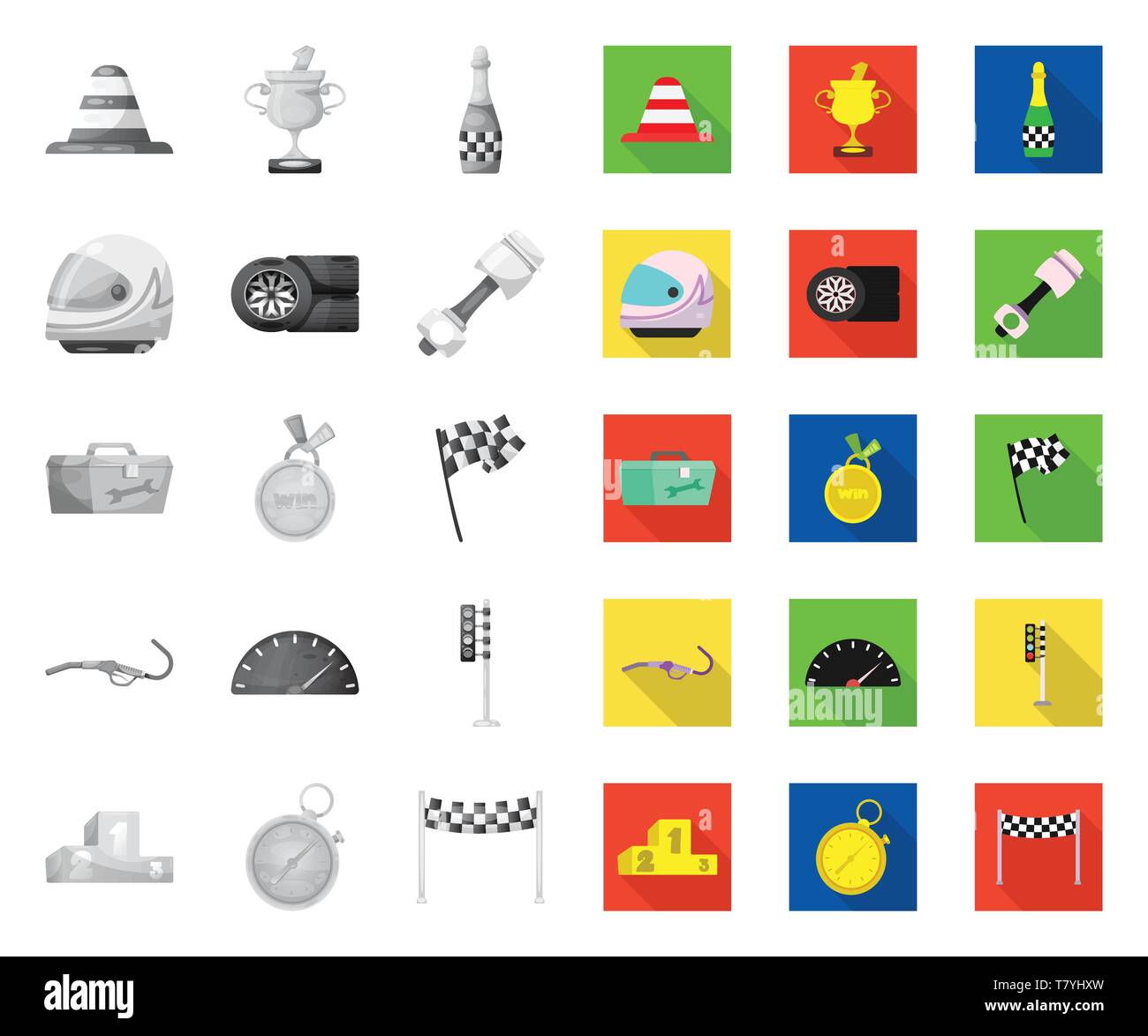 Vector design of car and rally logo. Collection of car and race stock ...