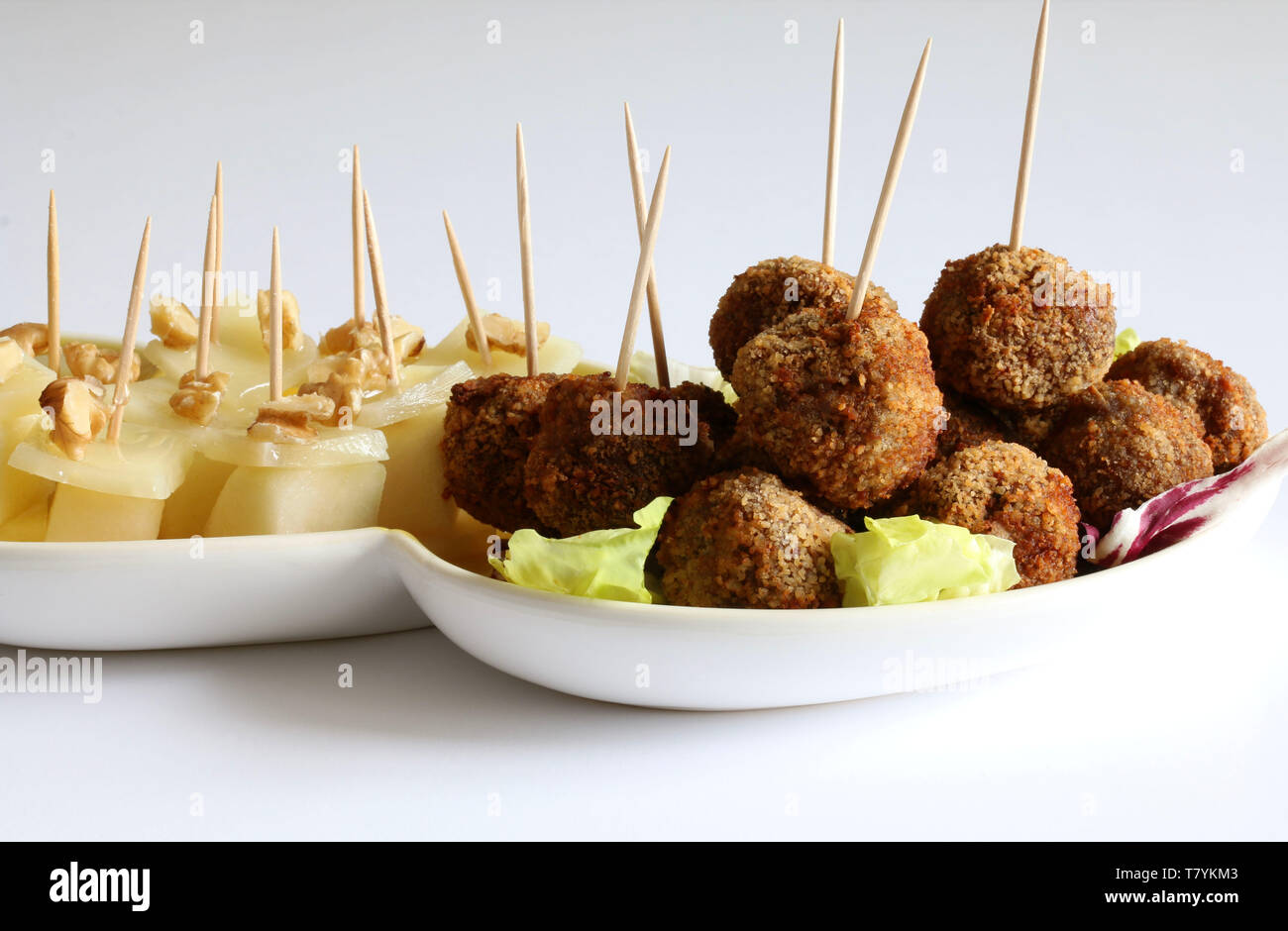 Finger food, appetizer with meatballs Stock Photo - Alamy