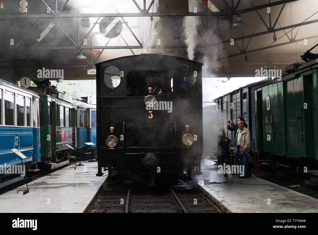 Switzerland, Vaud, Blonay, Blonay-Chamby living railway museum Stock ...