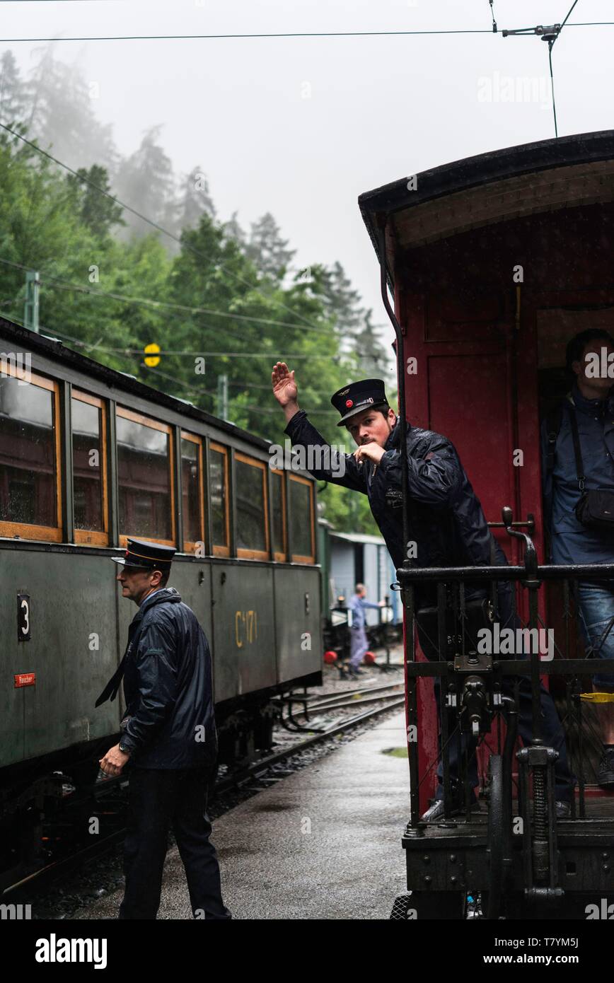 Switzerland, Vaud, Blonay, Blonay-Chamby living railway museum Stock ...