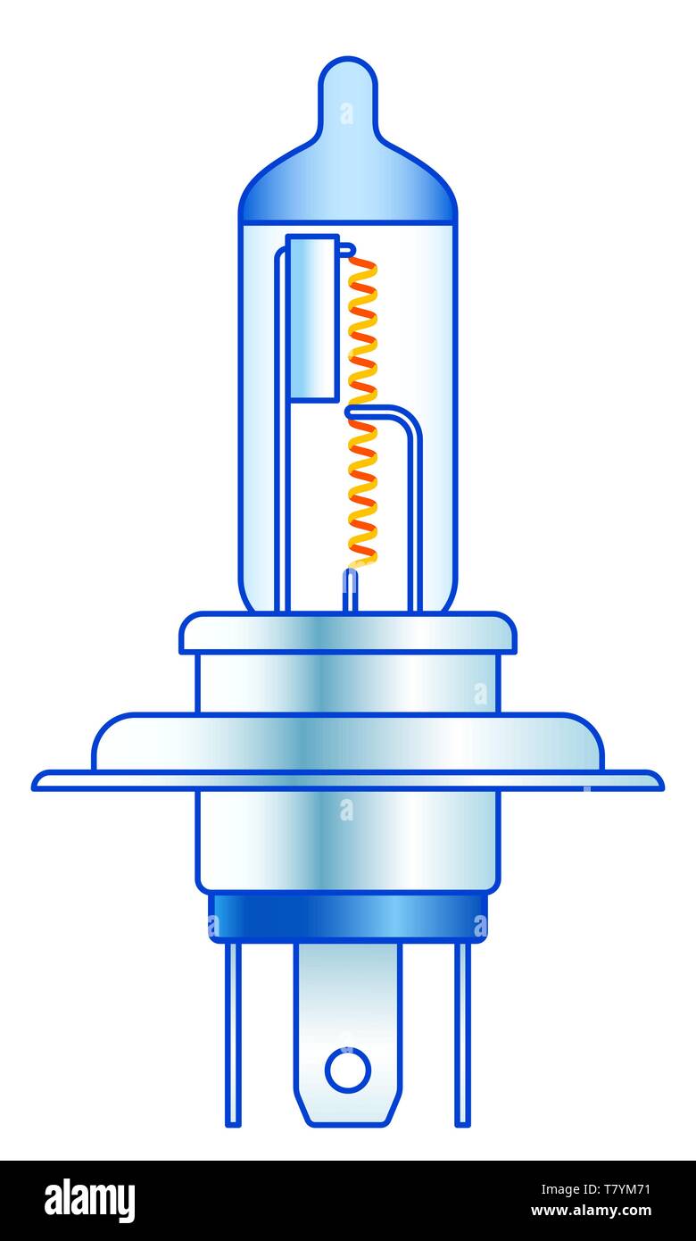 Illustration of the halogen car lighting bulb Stock Vector Image & Art ...