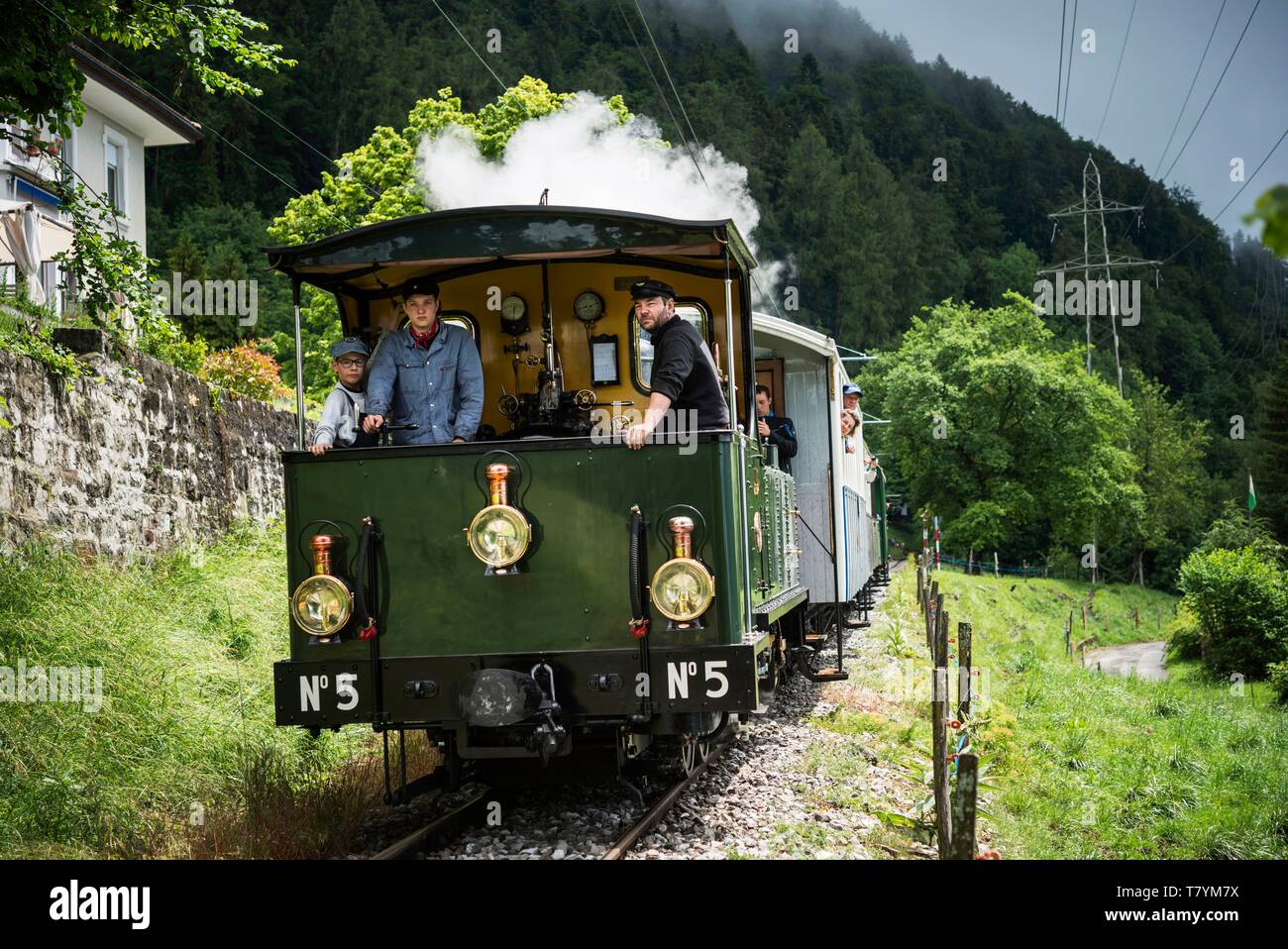 Switzerland, Vaud, Blonay, Blonay-Chamby living railway museum Stock ...