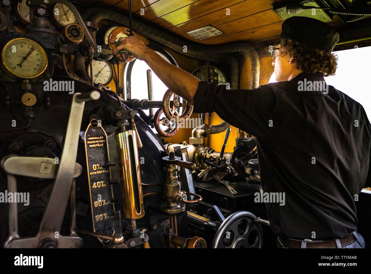 Switzerland, Vaud, Blonay, Blonay-Chamby living railway museum Stock ...