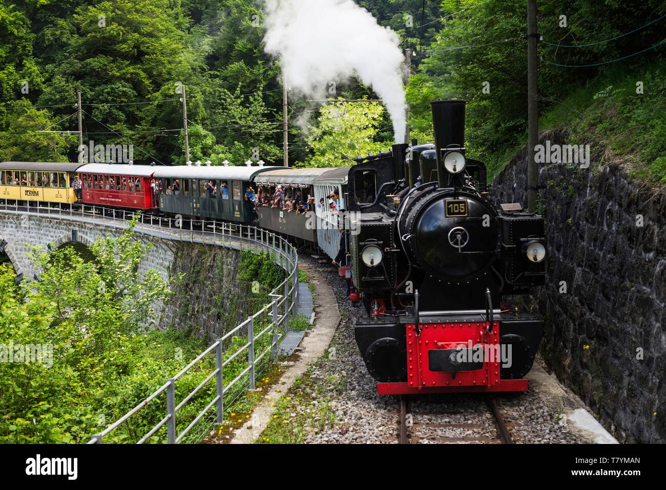 Switzerland, Vaud, Blonay, Blonay-Chamby living railway museum Stock ...