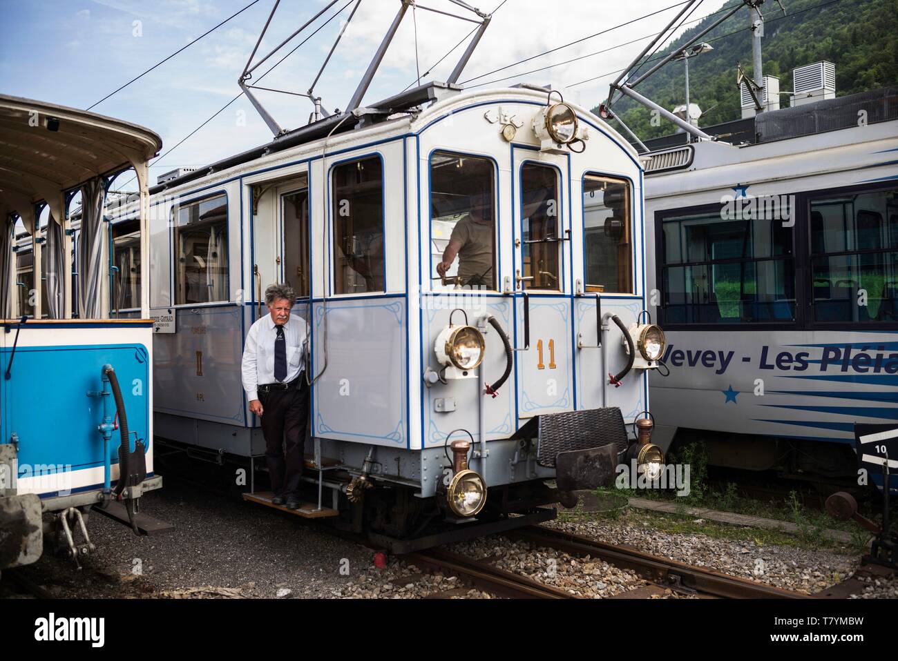 Switzerland, Vaud, Blonay, Blonay-Chamby living railway museum Stock ...