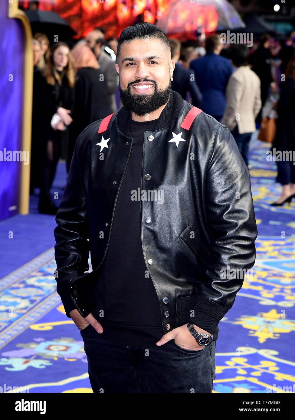 Humza Arshad attending the Aladdin European Premiere held at the Odeon ...