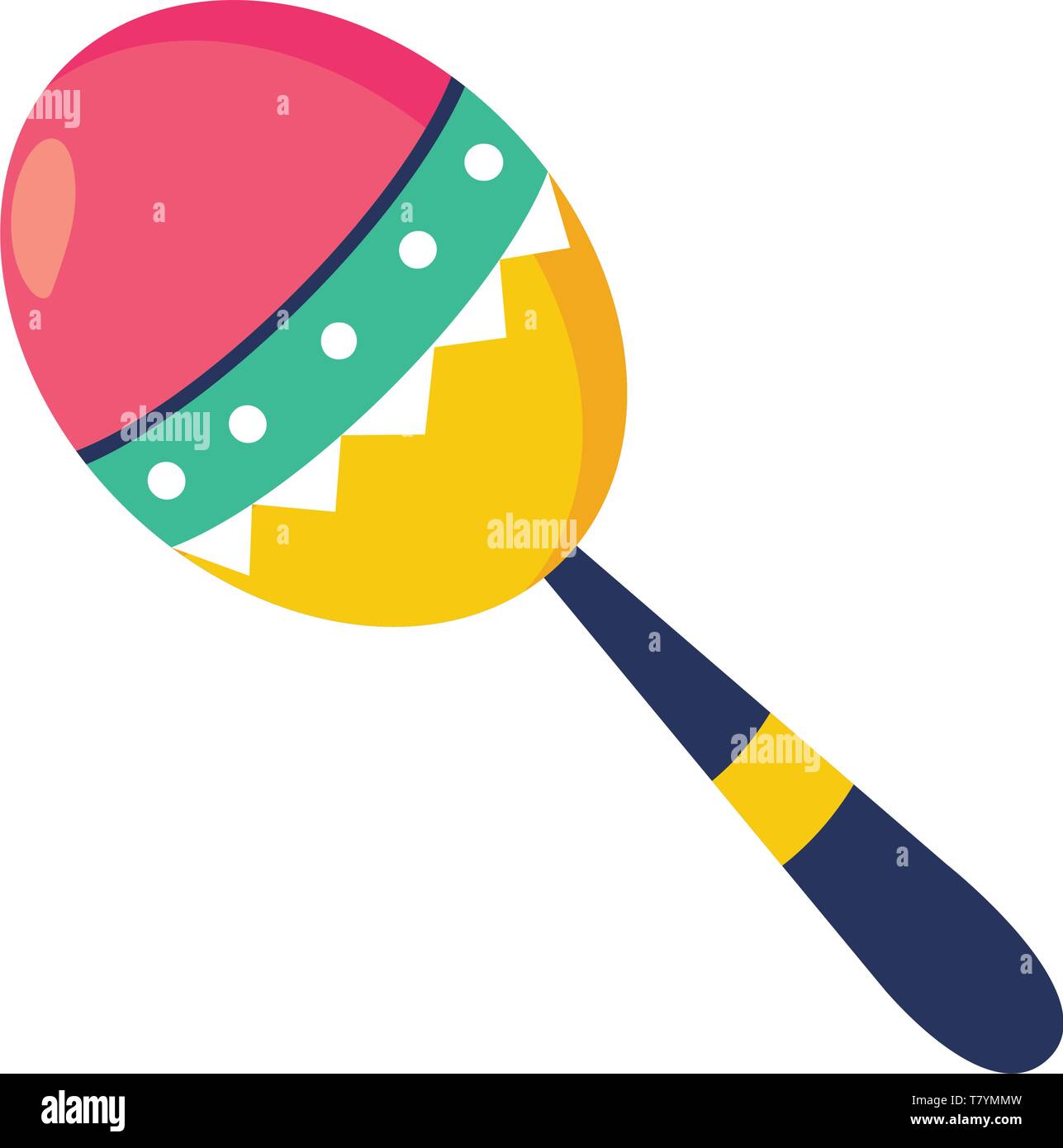 maraca musical instrument isolated vector illustration graphic design ...