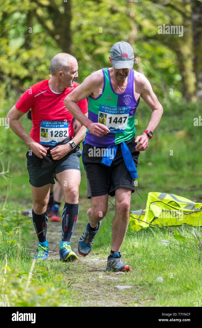 Fell Runners competing in the 2019 Staveley Lakeland Fell Race near ...