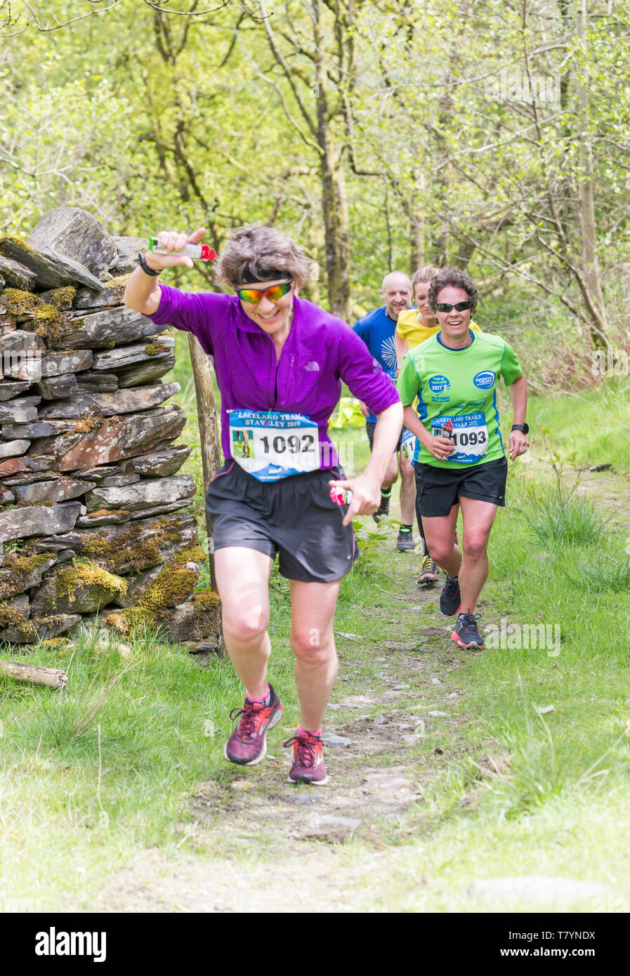 Fell Runners competing in the 2019 Staveley Lakeland Fell Race near ...