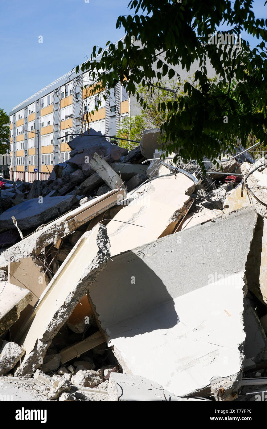 Demolition work, Lyon, Rhone, France Stock Photo - Alamy
