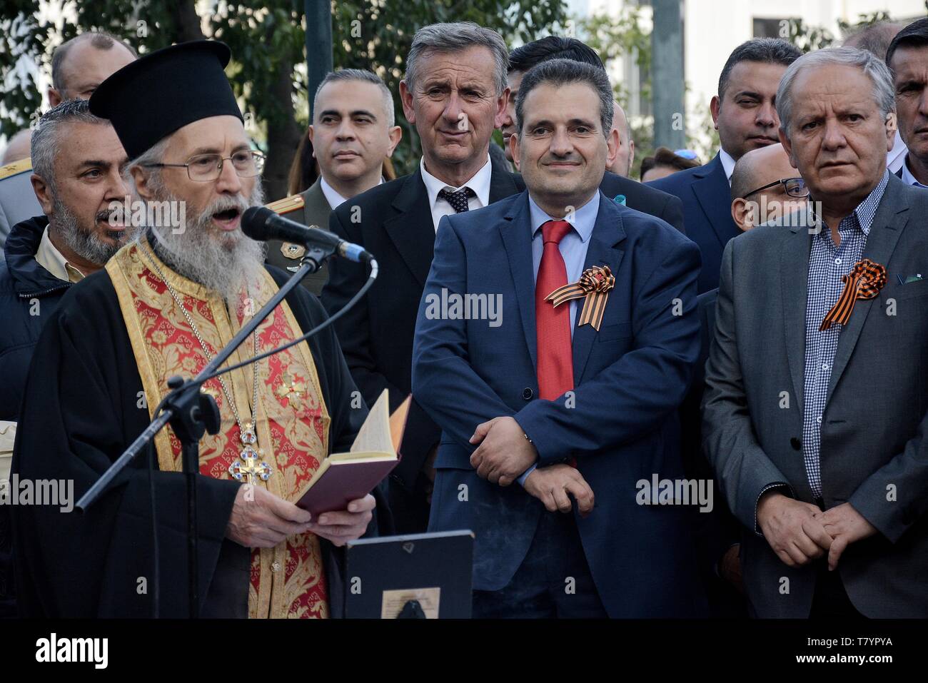 A priest seen giving a sermon during the celebration. The 74th ...