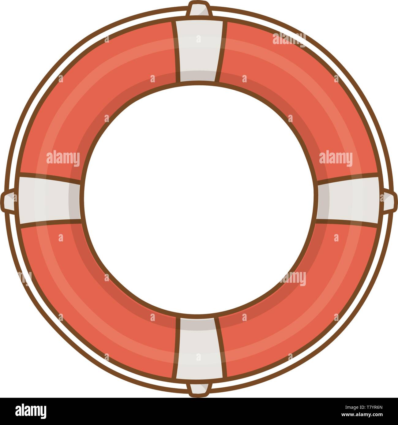 lifebuoy cartoon isolated flat icon summer time vector illustration editable design Stock Vector ...