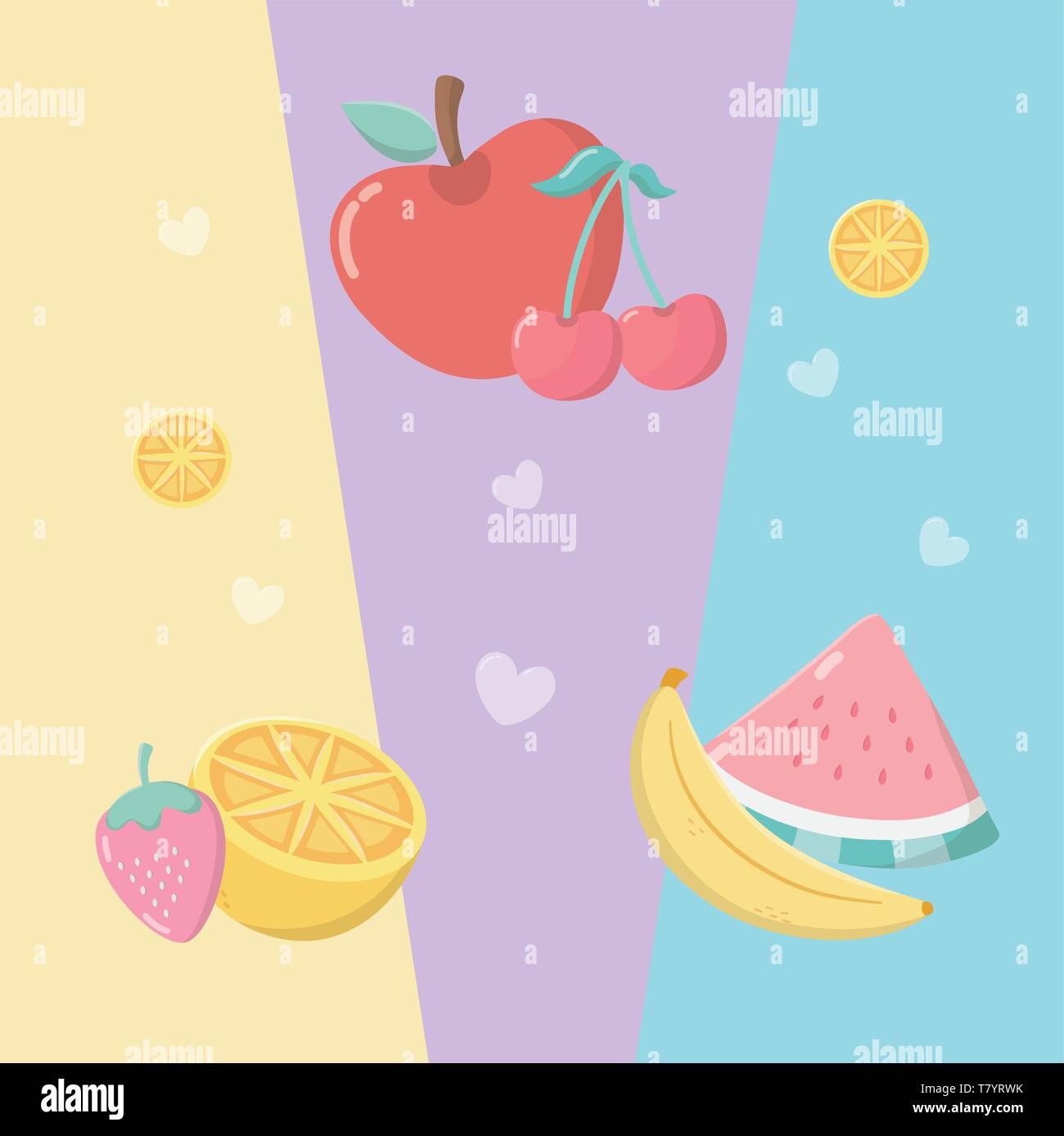 fresh and tropical fruits vector illustration design Stock Vector Image ...