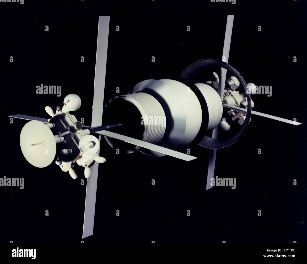 Space Colony Poster, 1970s Stock Photo - Alamy