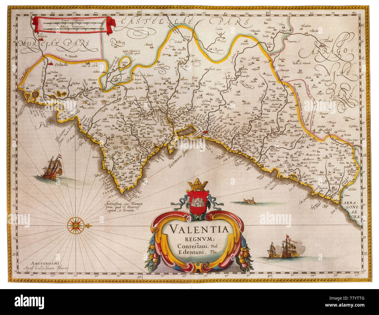 Spain map 17th century hi-res stock photography and images - Alamy