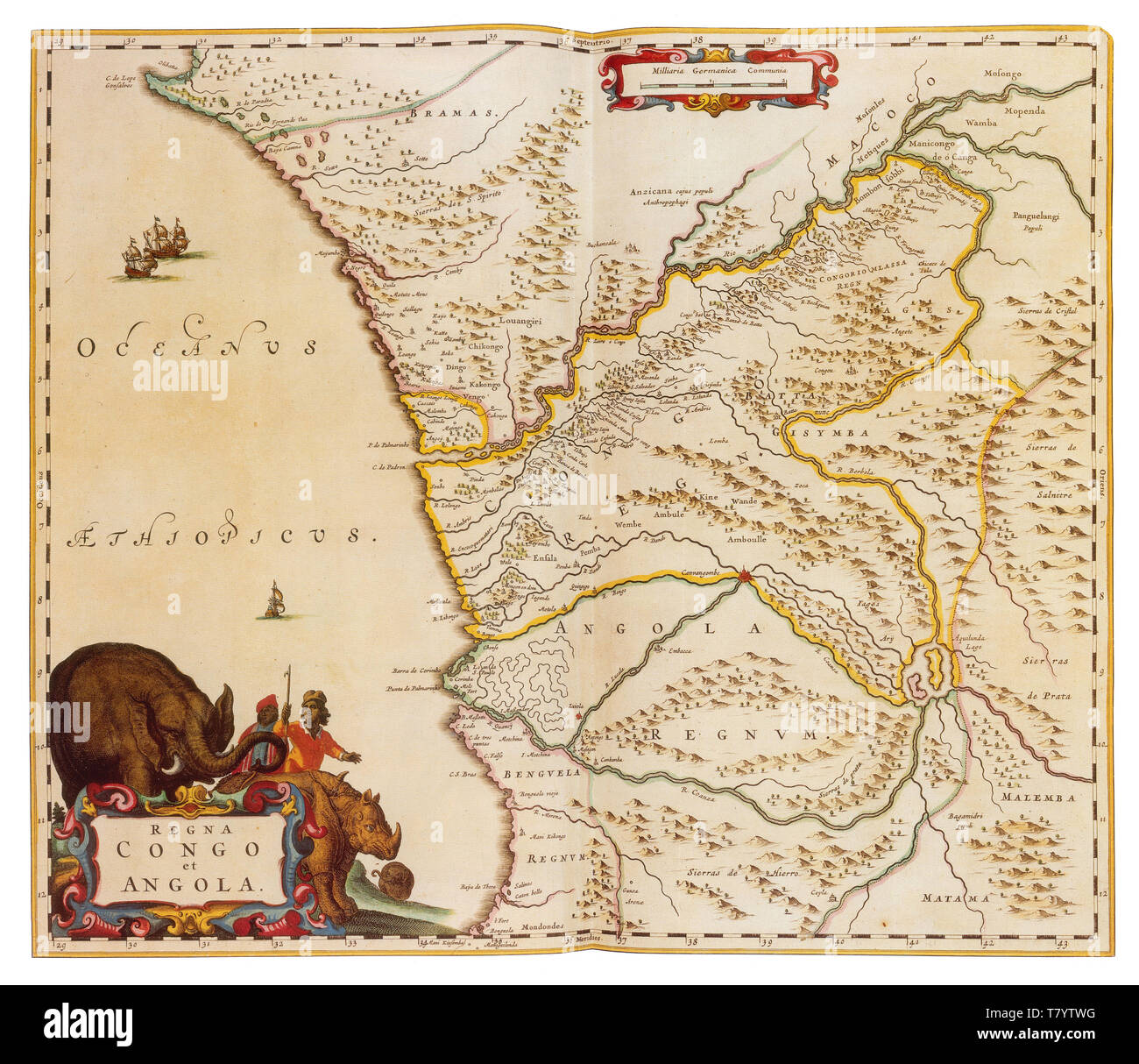 17th century map of angola hi-res stock photography and images - Alamy