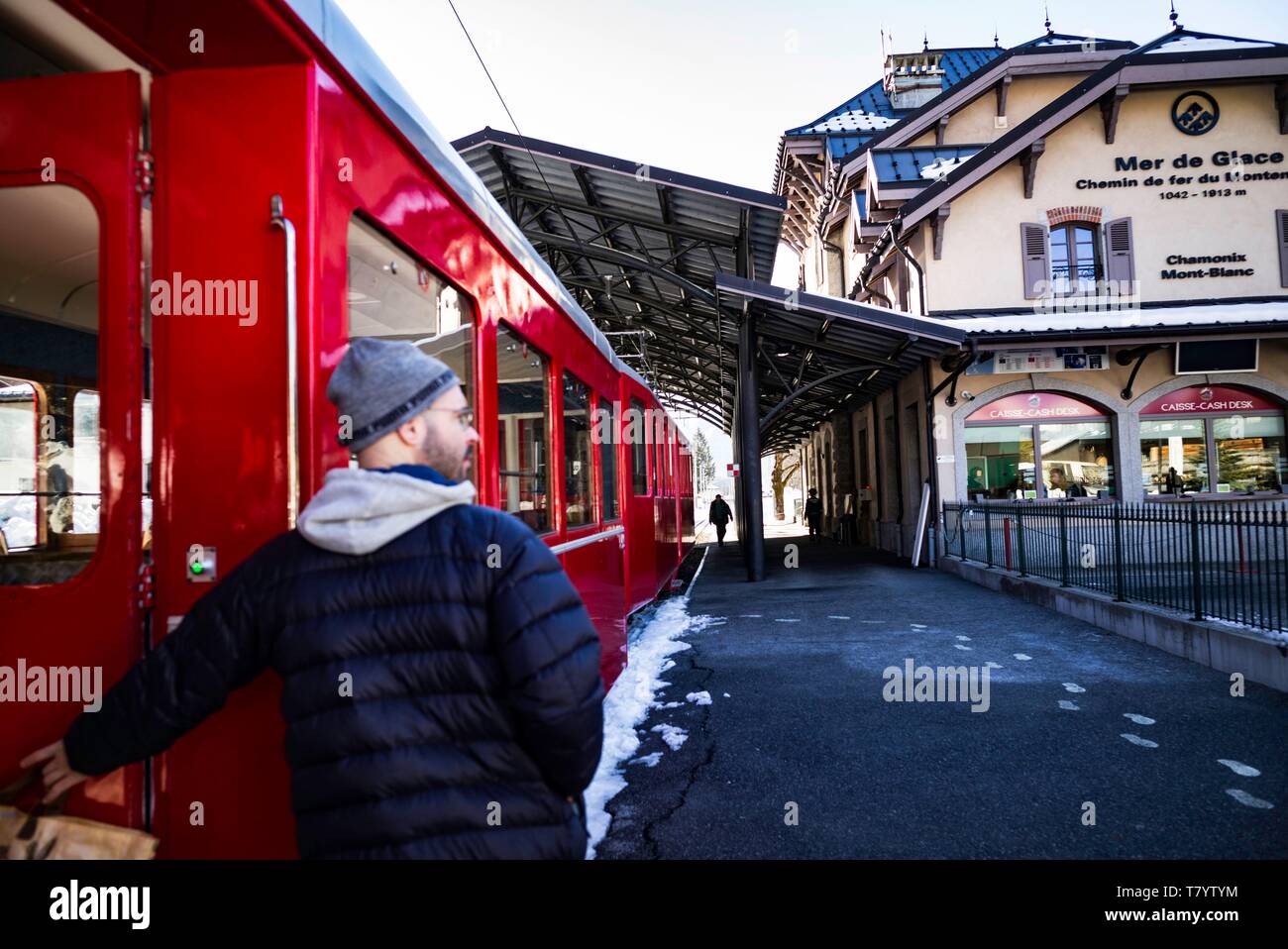 Montenvers rack railway hi-res stock photography and images - Alamy