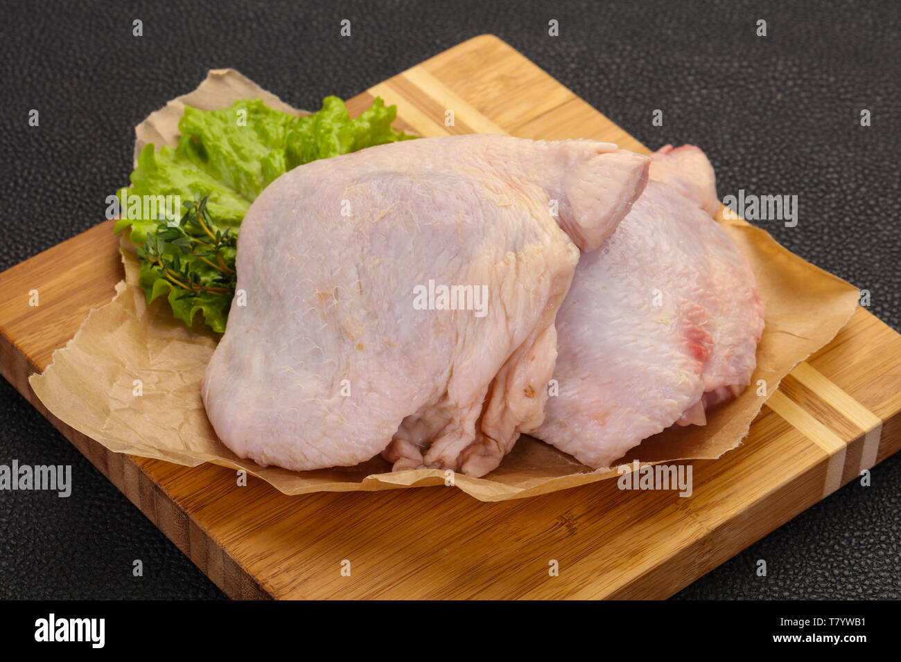 Raw chicken hip ready for cooking Stock Photo - Alamy