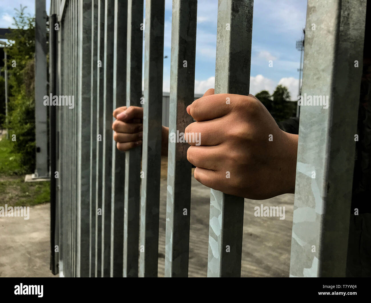 War prison bar hi-res stock photography and images - Alamy