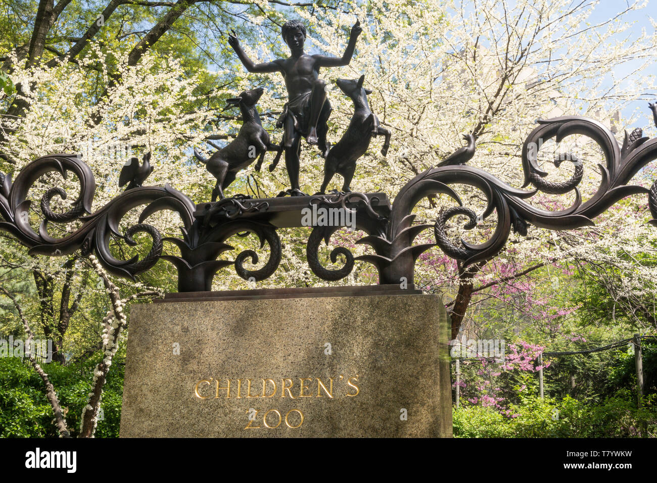 The Lehman Gates are a Bronze Sculptural Landmark at the Children's Zoo ...
