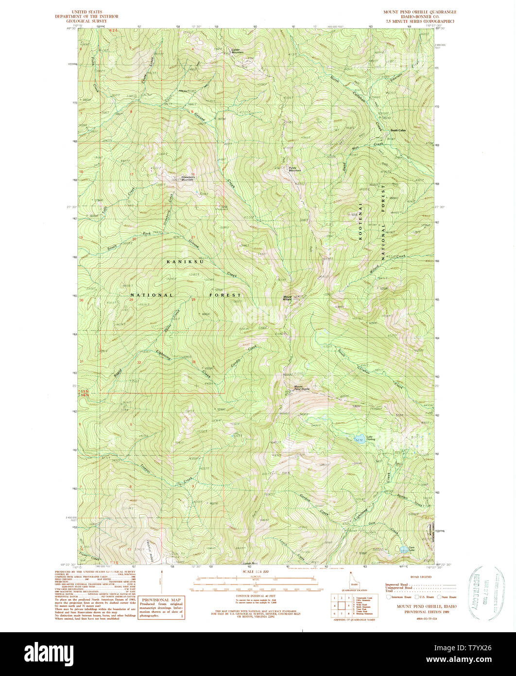 Map of pend oreille hi-res stock photography and images - Alamy