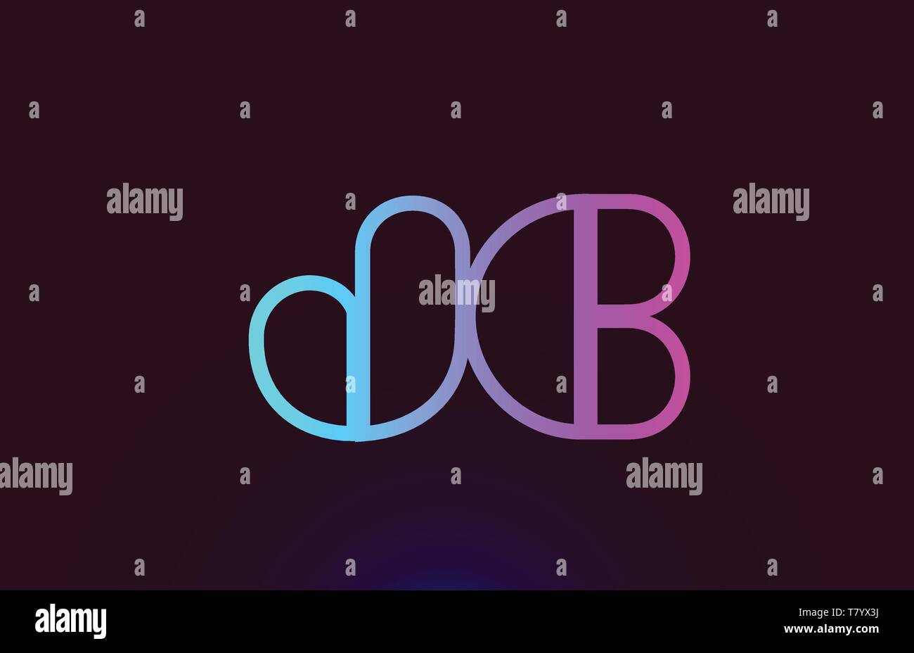 JC J C pink line joined alphabet letter combination suitable as a logo ...