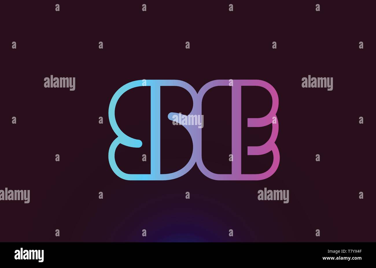 SE S E pink line joined alphabet letter combination suitable as a logo ...