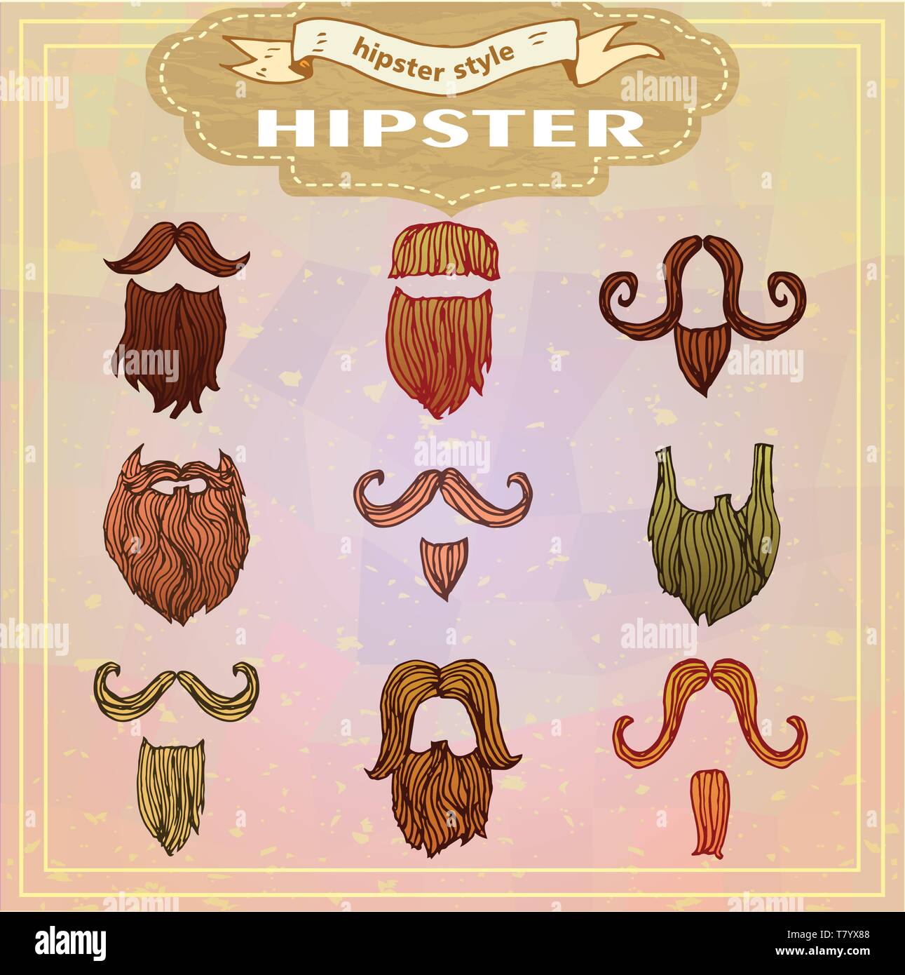 Victorian beard man Stock Vector Images - Alamy