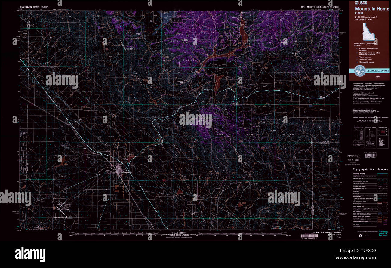 Mountain home idaho map hi-res stock photography and images - Alamy