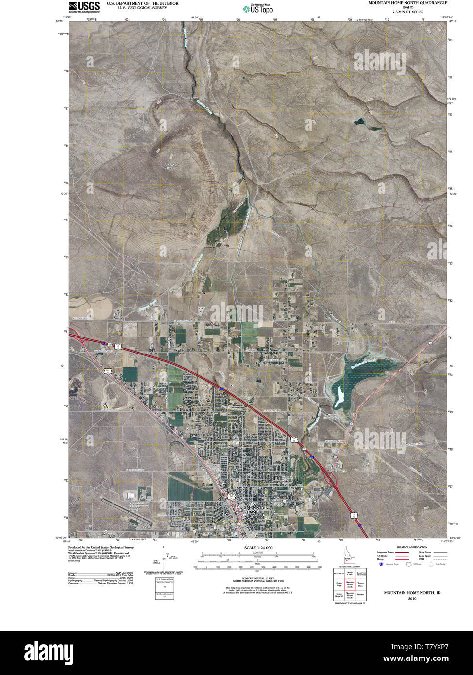 Mountain home idaho map hi-res stock photography and images - Alamy