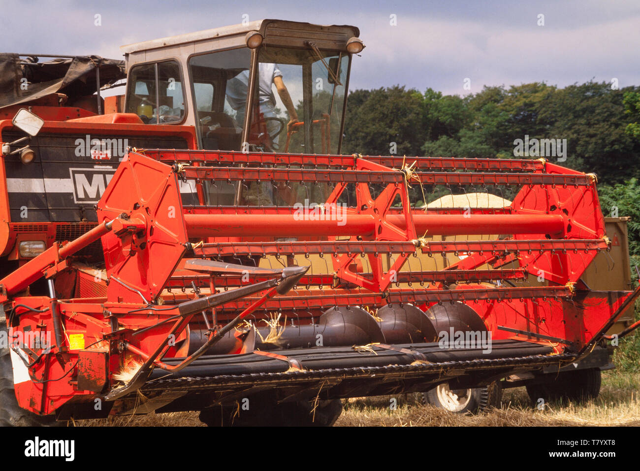 Combine harvester blade detail Stock Photo - Alamy