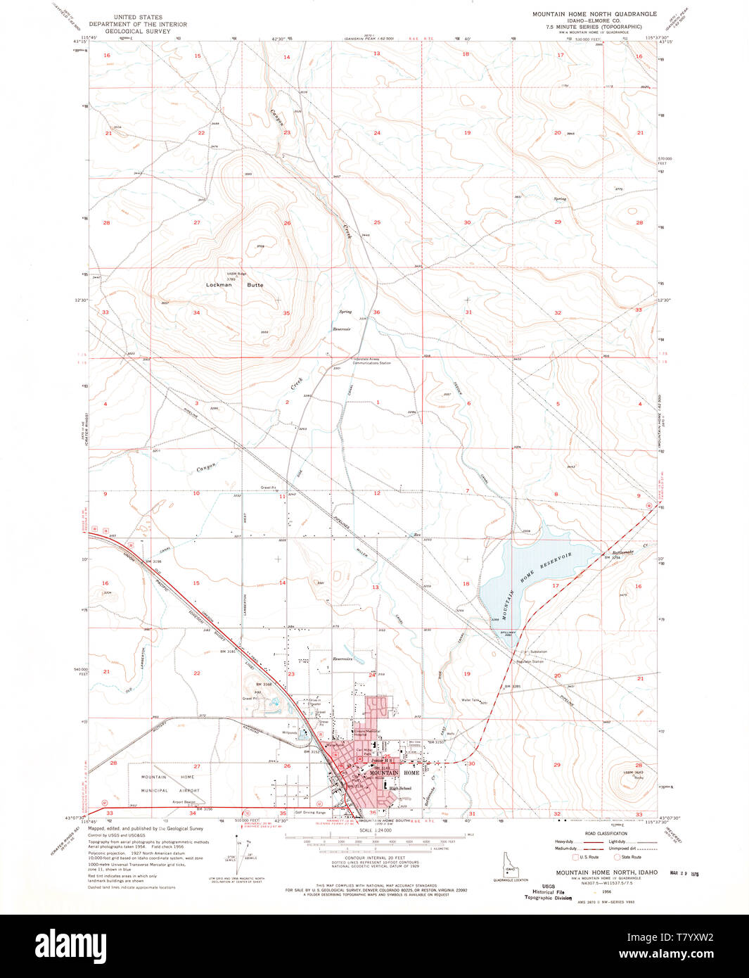 Mountain home idaho map hi-res stock photography and images - Alamy