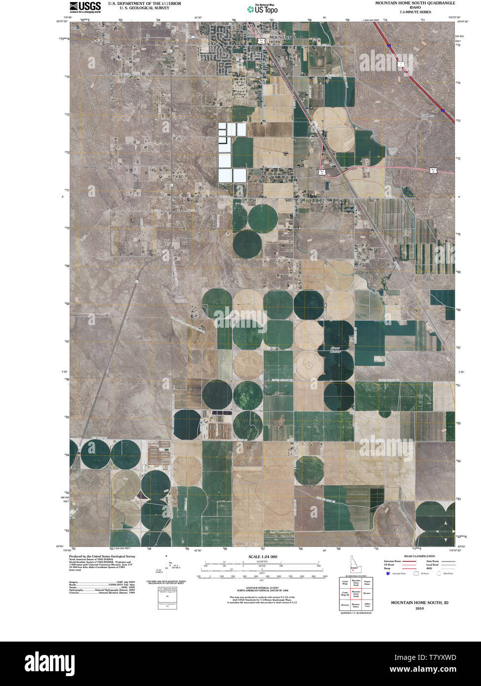 Mountain home idaho map hi-res stock photography and images - Alamy