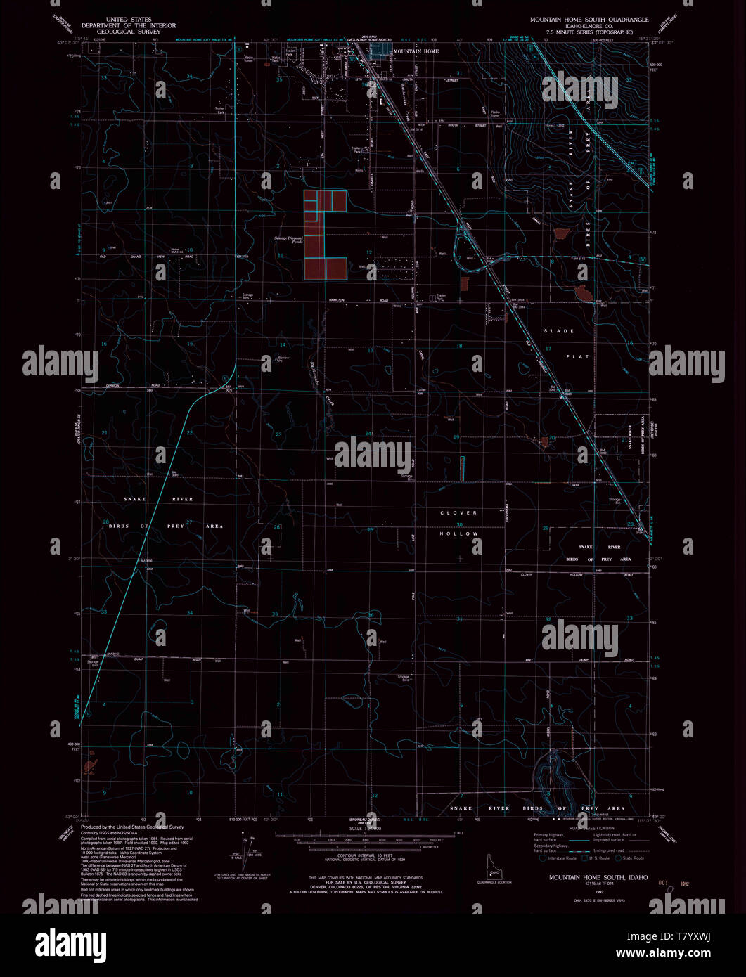 Mountain home idaho map hi-res stock photography and images - Alamy