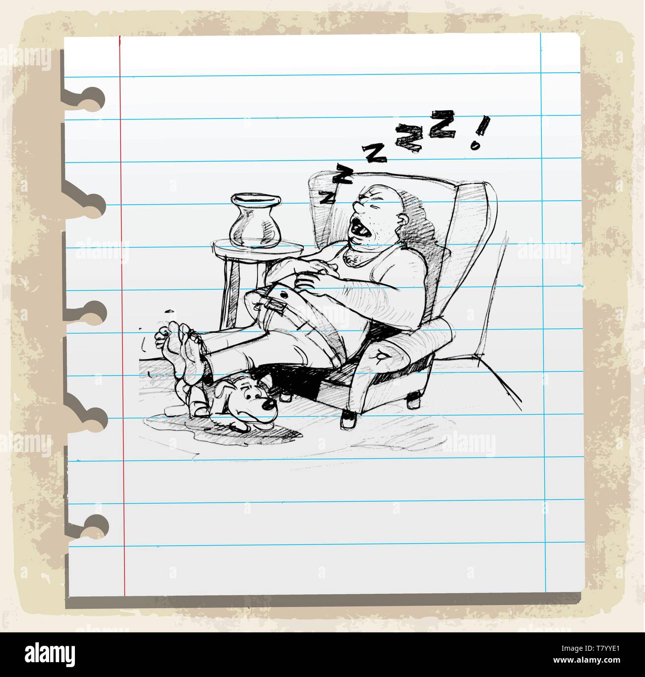 couch potato vector illustration Stock Vector Image & Art - Alamy