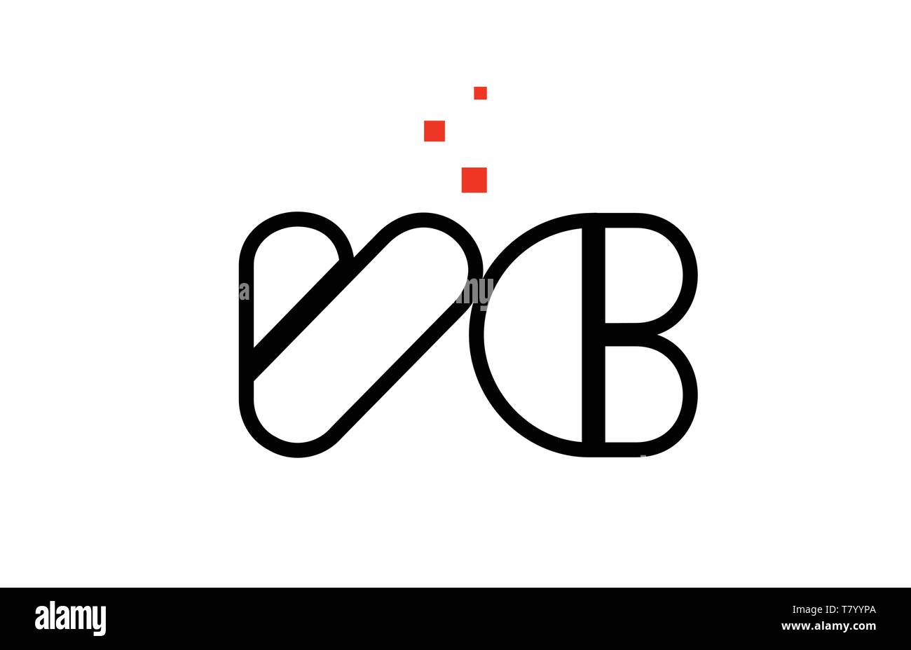VC V C black white red dots alphabet letter combination suitable as a ...
